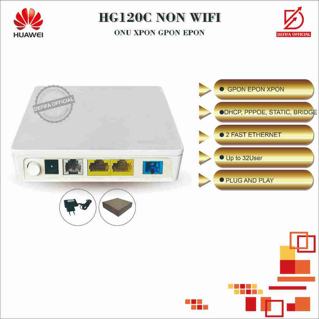 Jual Huawei HG8120C Modem FTTH NON WIFI Router ONT ONU XPON EPON GPON | Shopee Indonesia