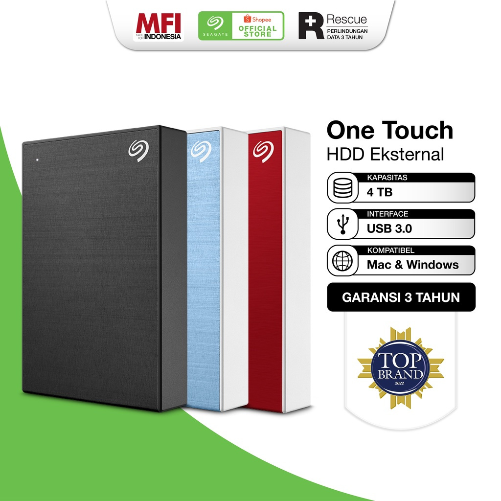 Jual Seagate One Touch HDD - Hardisk Eksternal 4TB - ( Pengganti ...