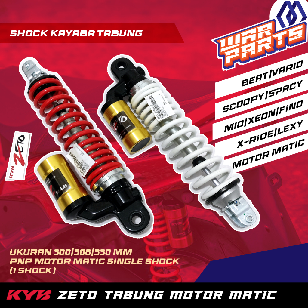 Jual SHOCK KAYABA TABUNG VARIO 110/125/150 BEAT MIO LEXI SCOOPY 300/310/330MM PNP BEAT FI MIO M3 ...