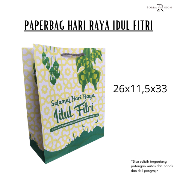 Jual Paper Bag Hari Raya Idul Fitri Uk 26x11,5x33 / PAPERBAG SELAMAT HARI RAYA IDUL FITRI ...