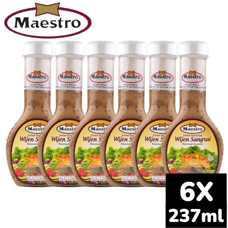 Jual Maestro Roasted Sesame Salad Dressing 237 ml X 6 | Shopee Indonesia