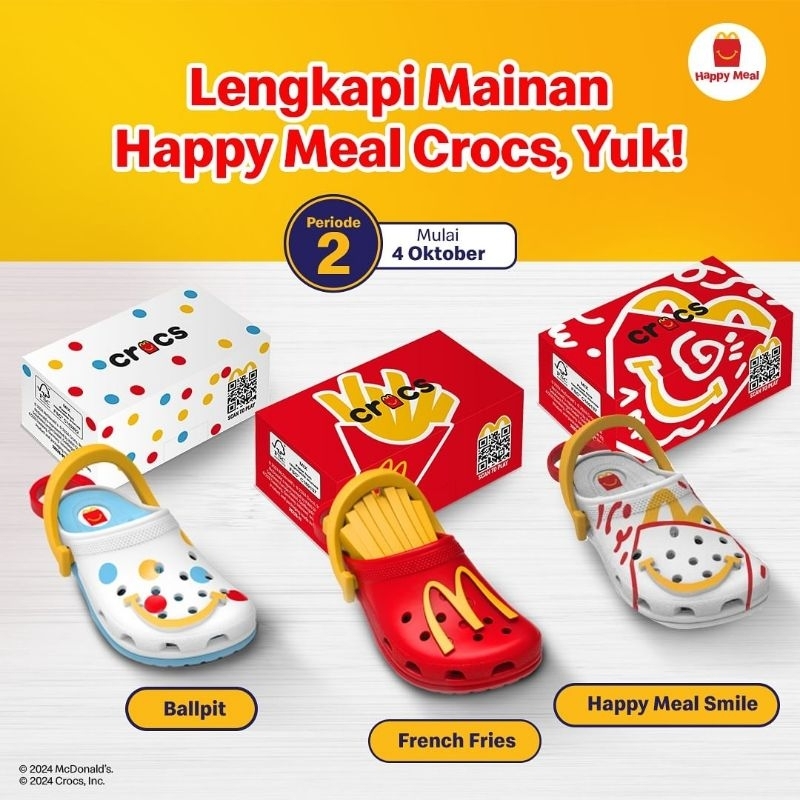 Jual MCD CROCS periode 2 *French Fries* | Shopee Indonesia