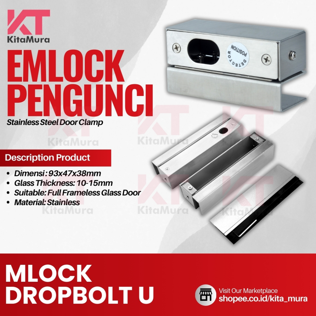 Jual Dropbolt Bracket Kecil U || Breket Stainless Stell Pintu Kaca ...