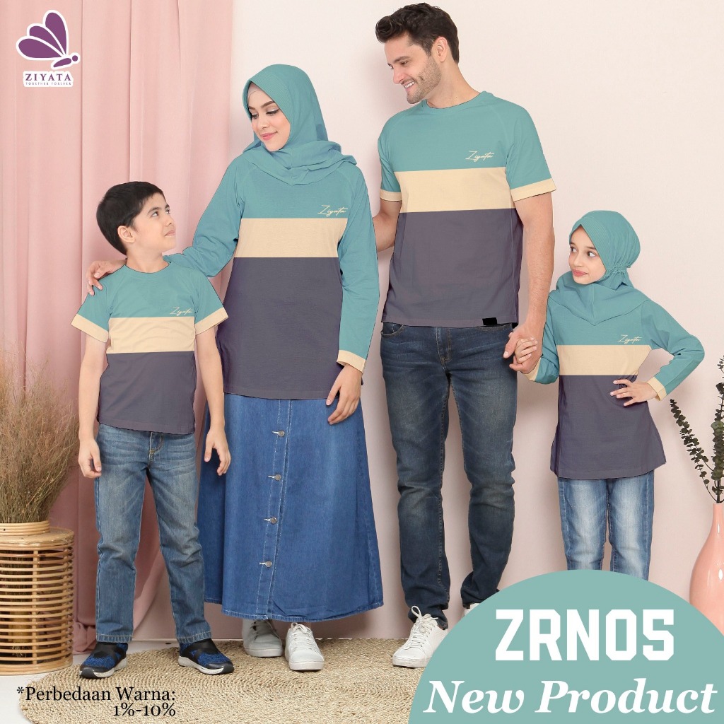 Jual Kaos couple set family perpaduan 3 warna kaos polos keluarga kaos ...