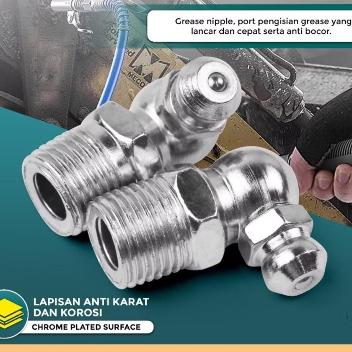Jual Nepel Neple Nipel Grease Stempet Gemuk 6mm Bengkok 90 Derajat ...