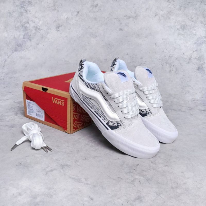 Jual ( FKSNKRS ) Sepatu Vans x Hirono KNU Skool White Black | Shopee ...