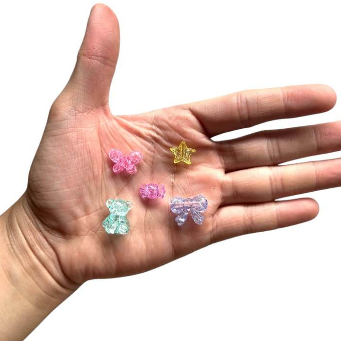 Jual [10 Pcs] Manik Akrilik Pecah Model Pita Bintang Beruang Kupu Kupu ...
