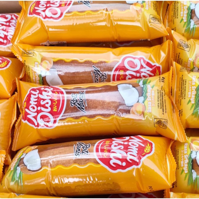 Jual NOMI OISHI Roti Manis Caterpillar 1 DUS ISI 60 | Shopee Indonesia