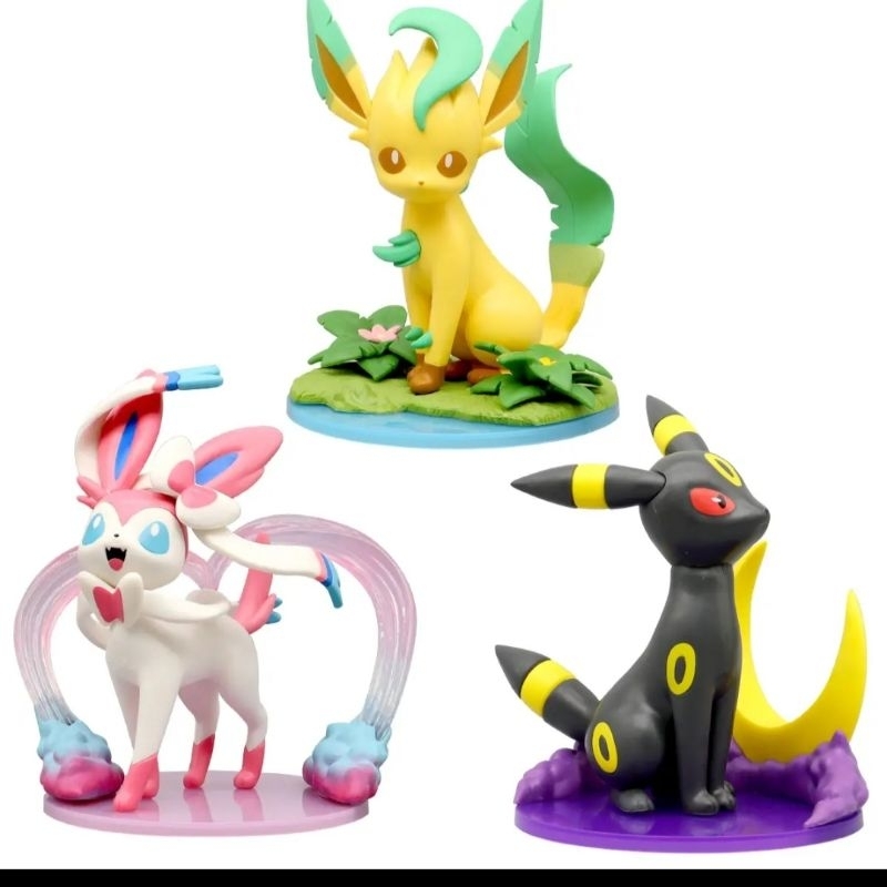 Jual Anime Pokemon Sylveon Umbreon Leofeon Statue Recast Figure ...