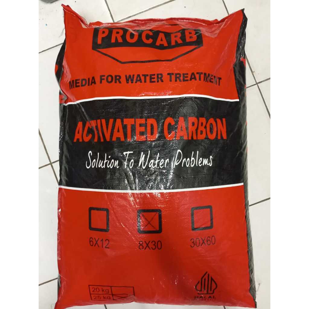 Jual Carbon Activated / Media Filter Air Karbon Aktif Procarb Isi 25 Kg ...