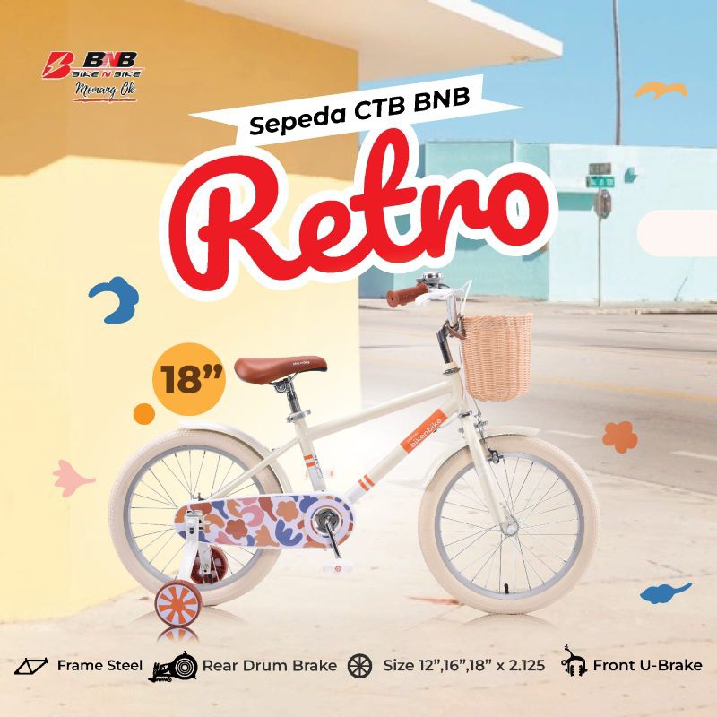 Jual Sepeda Anak BNB 18 inch Retro | Shopee Indonesia