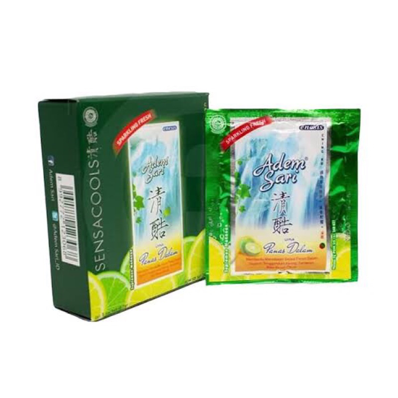 Jual Adem Sari 1 Box Isi 5 Sachet / Untuk Panas Dalam / Sariawan ...