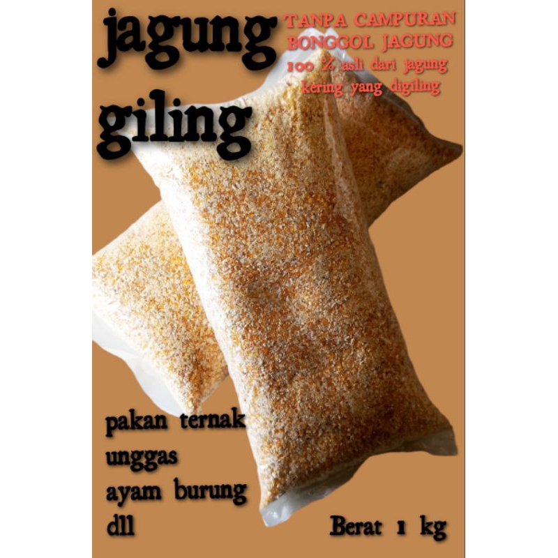 Jual JAGUNG GILING PAKAN TERNAK 1Kg ( tanpa bonggol) | Shopee Indonesia