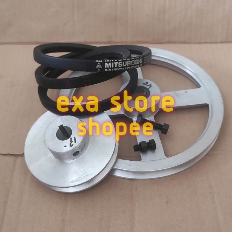 Jual Paket pulley 8" dan 4" plus fanbelt puli poli alumunium | Shopee ...