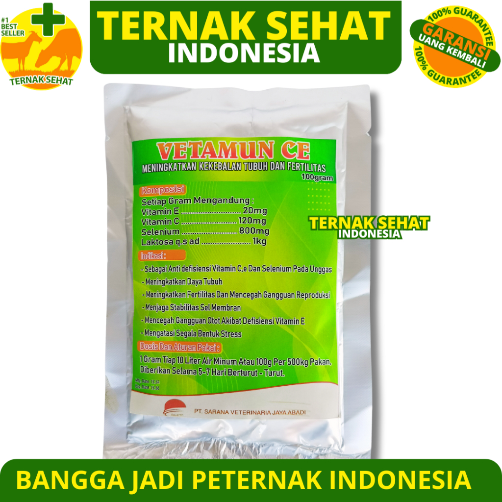 Jual VETAMUN CE 100 GRAM - Vitamin Hewan Meningkatkan Kekebalan Tubuh ...