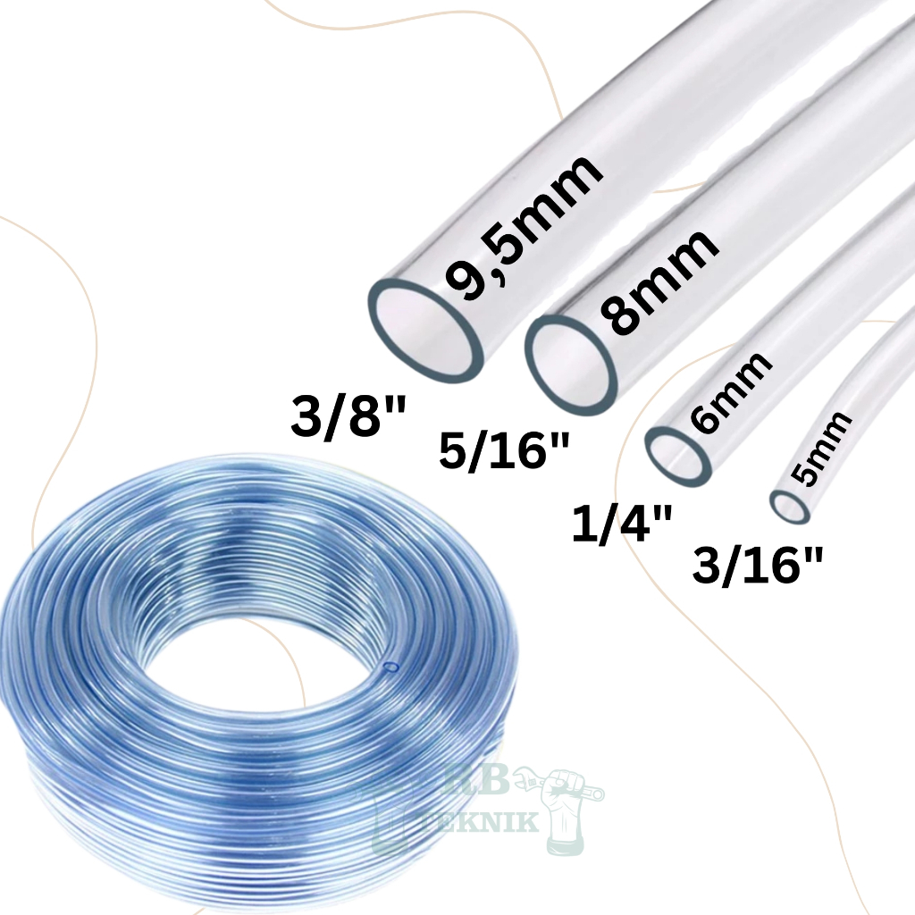 Jual Selang Aerator Aquarium 3/16" 1/4" 5/16" 3/8" Selang Elastis Per ...