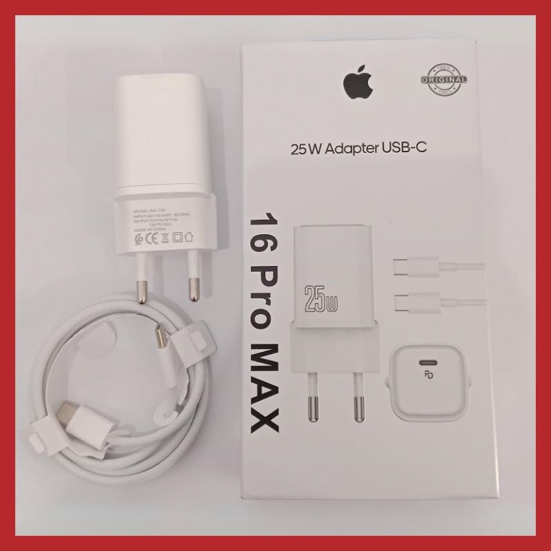 Jual CHARGER IPHONE 16 PRO MAX 25W TYPE C TO TYPE C | Shopee Indonesia