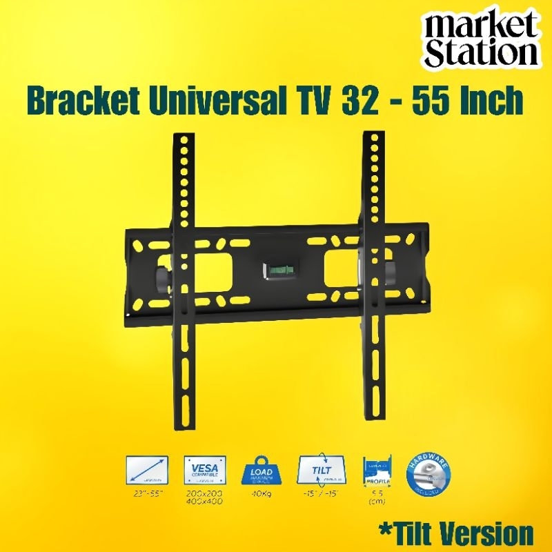 Jual Bracket TV Led TV Universal 32-55 inch (Fixed/Tilt) | Shopee Indonesia