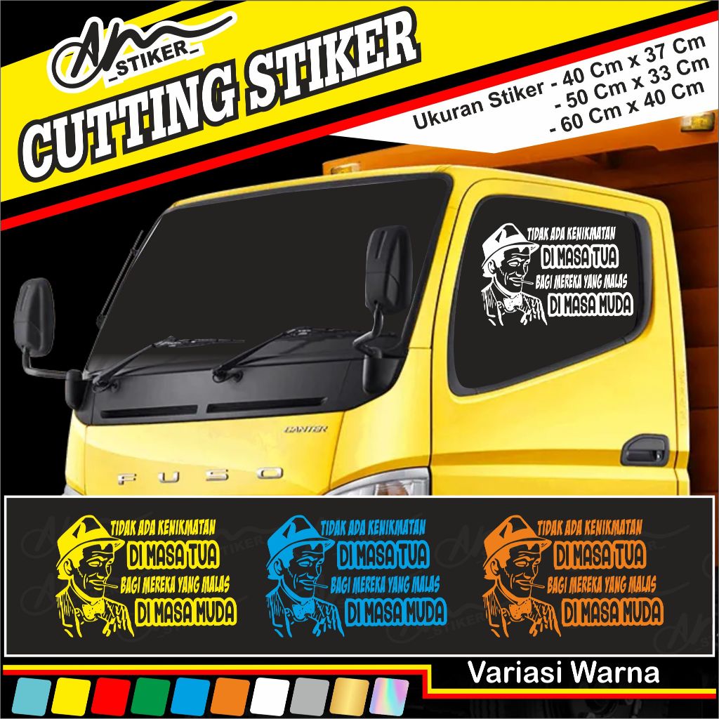 Jual CUTTING STIKER KATA KATA KODE 11 (TIDAK ADA KENIKMATAN DI MASA TUA ...