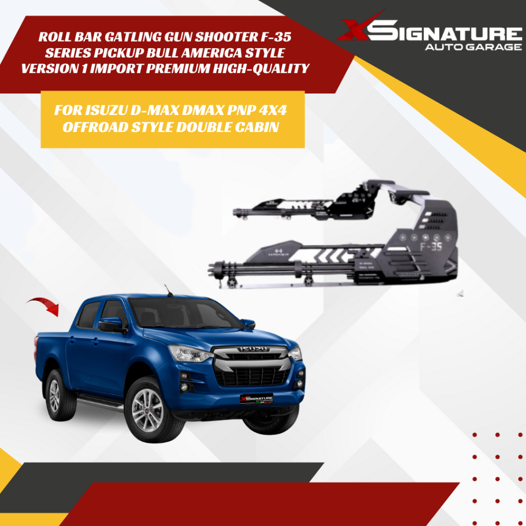 Jual ROLL BAR GATLING GUN SHOOTER F-35 SERIES PICKUP BULL AMERICA STYLE ...