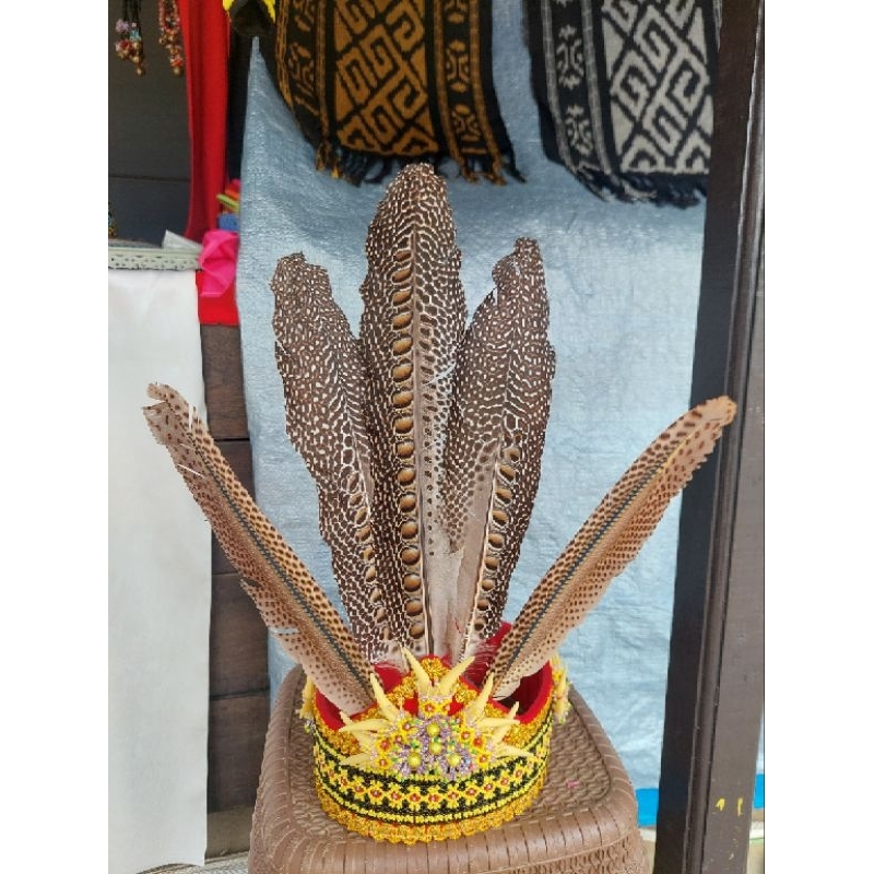 Jual Topi Dayak dengan Bulu kuwai/ruai | Shopee Indonesia
