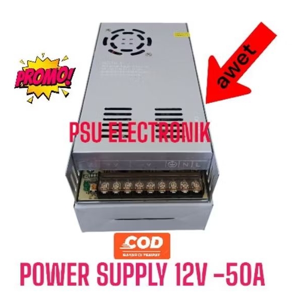 Jual PSU 50A 12V 600W Power Supply 12Volt 50 Amper TRAFO/TRAVO INDOOR ...