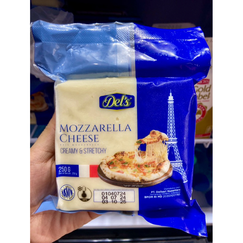 Jual Dels Mozzarella cheese creamy stretchy dan stretchy 250g | Shopee ...