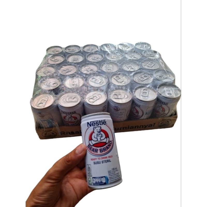 Jual Bear Brand Susu Kaleng Beruang Susu Streril 1 Krat Isi 30pcs × ...
