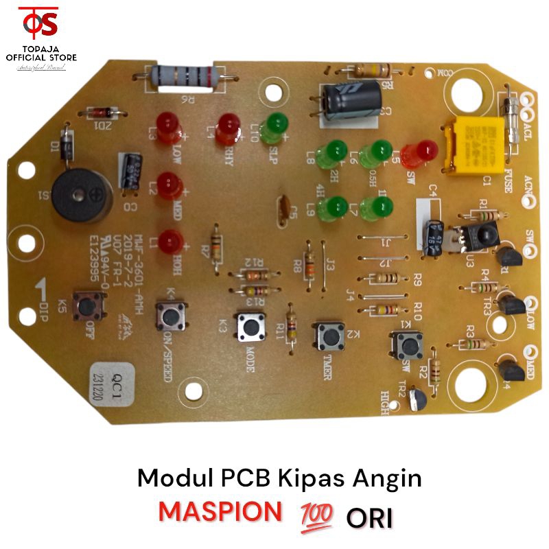 Jual Modul PCB Kipas Angin Maspion Original Model Dinding - PCB Asli ...