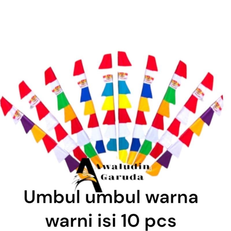 Jual bendera umbul umbul warna warni Garuda isi 10 pcs | Shopee Indonesia