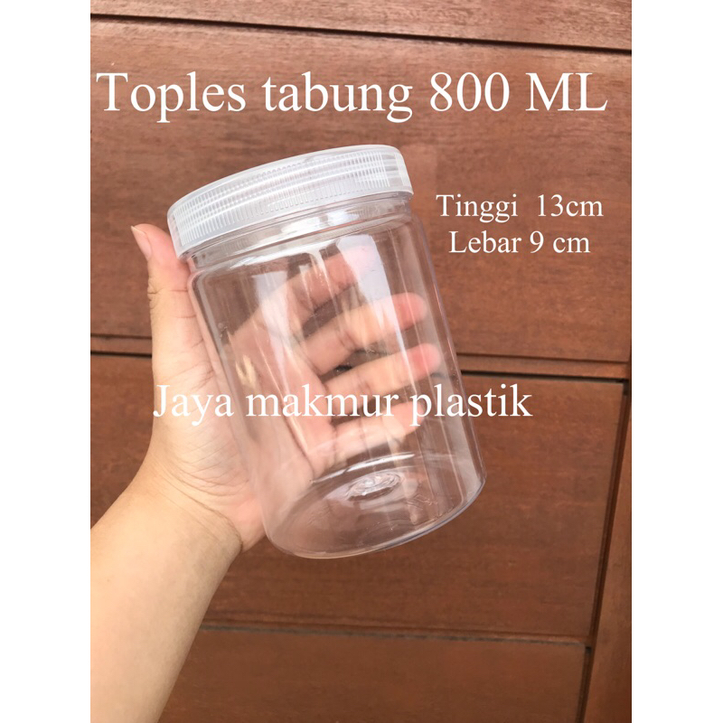 Jual Toples tabung cylinder 800 ml - toples jar plastik 800 ml | Shopee ...