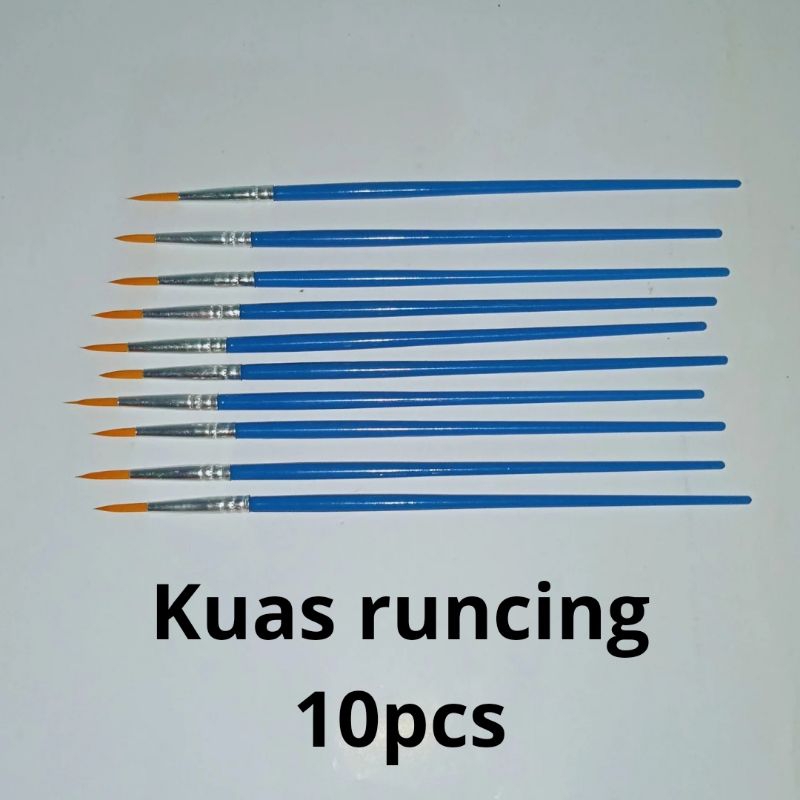 Jual KUAS LUKIS RUNCING ISI 10PCS | Shopee Indonesia