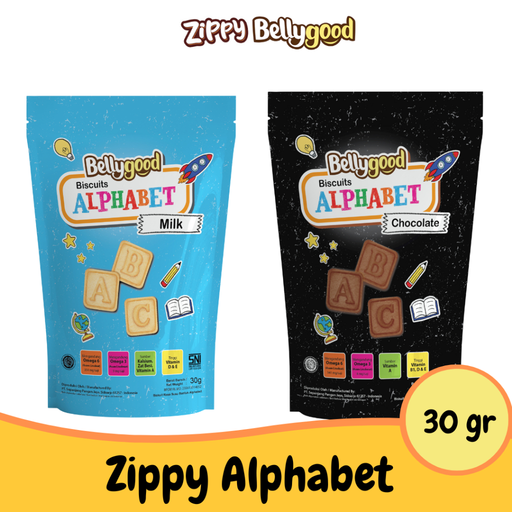 Jual Bellygood Alphabet Pouch rasa Susu dan Coklat 30 gr | Shopee Indonesia