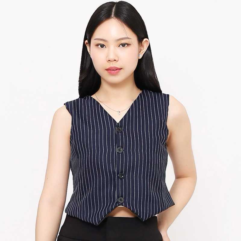 Jual Aveline Sets | Vest dan Rok Salur Stripe | Shopee Indonesia