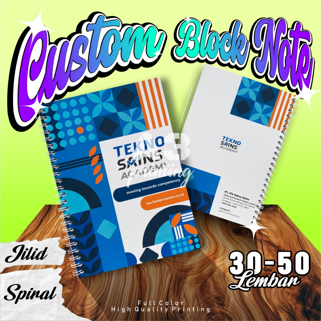 Jual Blocknote / Notes / notebook Jilid Spiral Custom untuk seminar kit ...