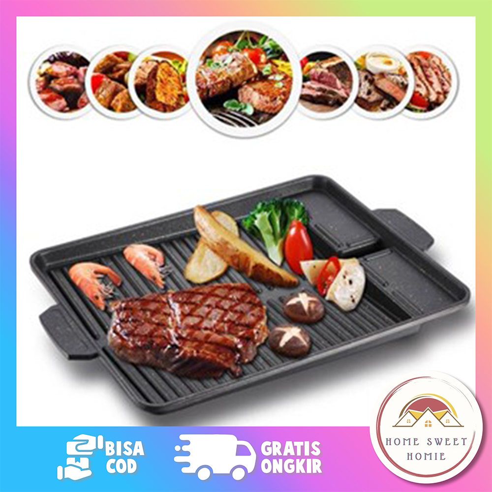 Jual KOREAN BBQ YAKINIKU MULTI SQUARE GRILL PAN / ALAT PANGGANG BBQ ...