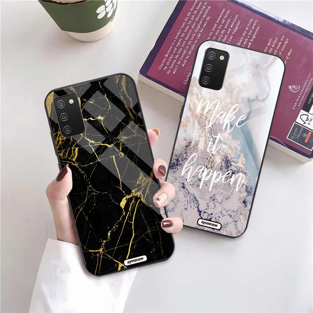 Jual CASE GLASS CASE GLOSSY CUSTOM RUBBER CASE BLACK MARBLE GREY MARBLE ...