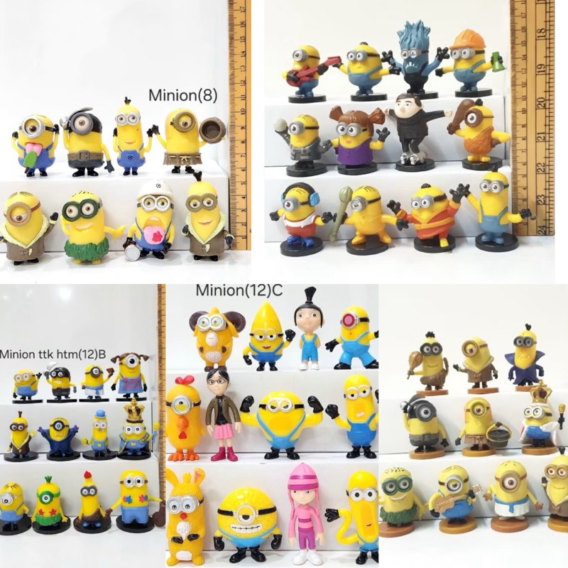 Jual Topper Kue Figure Minion Despicable Me Set isi 10 | Shopee Indonesia