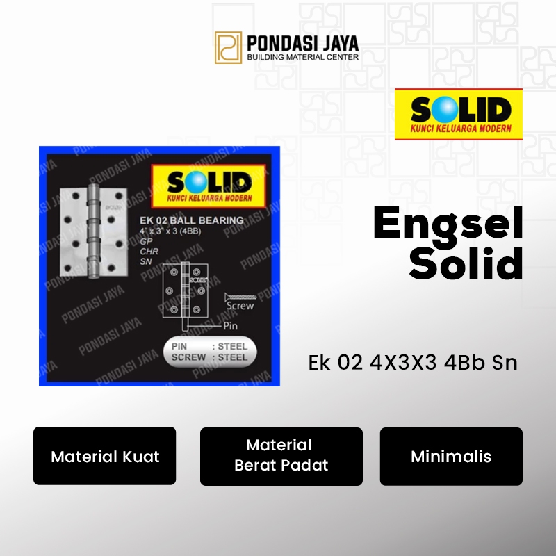 Jual SOLID - Engsel Solid Ek 02 4X3X3 4Bb Sn | Shopee Indonesia