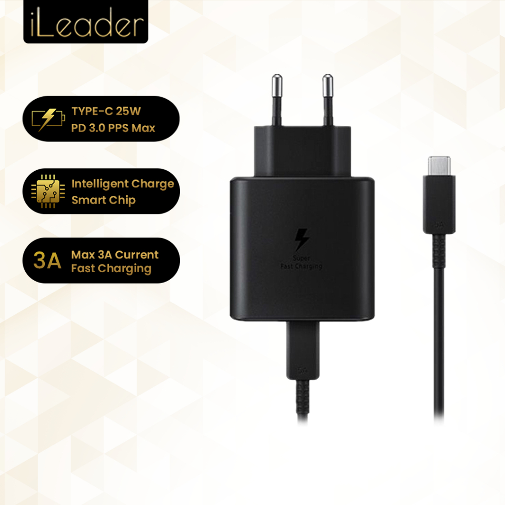 Jual iLeader Samsung Travel Charger 25W Type PD 3.0 PPS Fast Charging ...