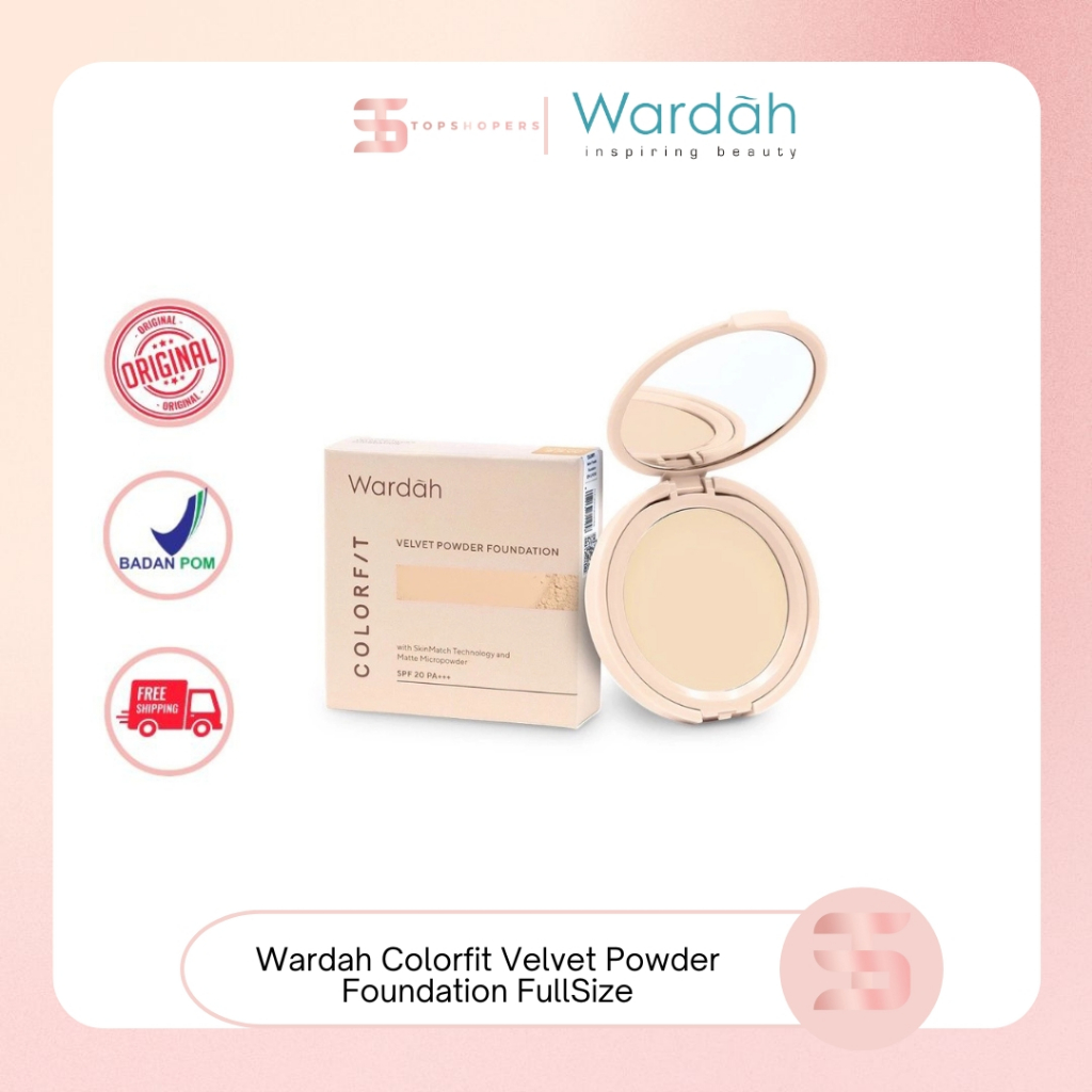 Jual Wardah Colorfit Velvet Powder Foundation | Shopee Indonesia