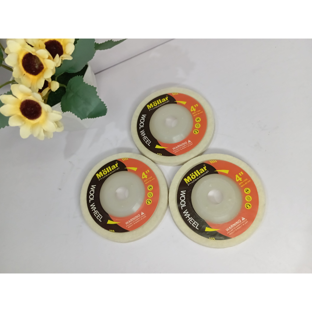 Jual MOLLAR Polishing Wool Wheel / Mata Poles 4 Inch Body Kendaraan dan ...