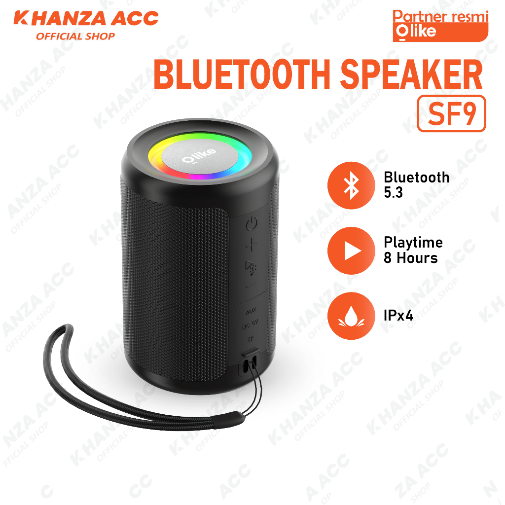 Jual KHANZAACC OLIKE SF9 Speaker Bluetooth IPX54 LED Light Suara Bass ...