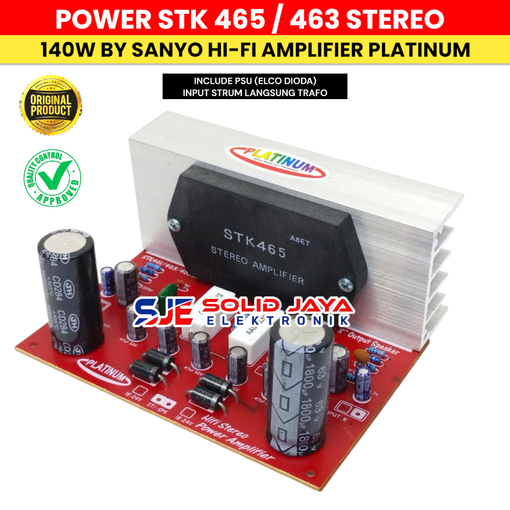 Jual KIT POWER STK463 STK465 POWER STEREO 140W 140 WATT STK 463 STK 465 BY SANYO ORIGINAL ...
