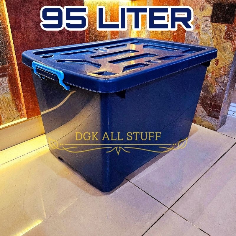 Jual Kontainer Container Plastik 95 Liter 95 Litre 95 L 95L Biru Tua ...