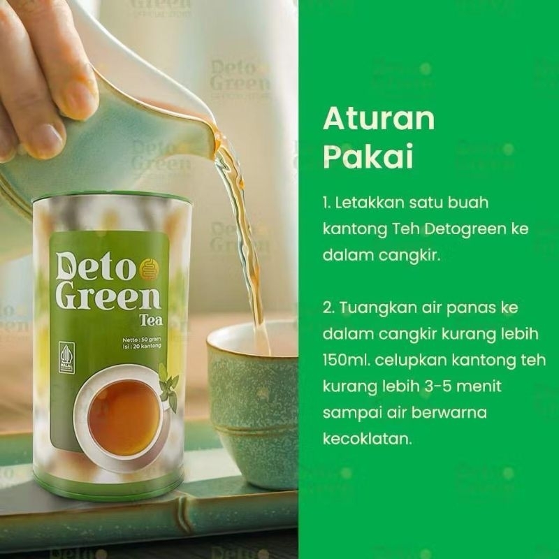 Jual DETOGREEN Teh Herbal Detox Sistem Pencernaan 50 Gram | Shopee ...