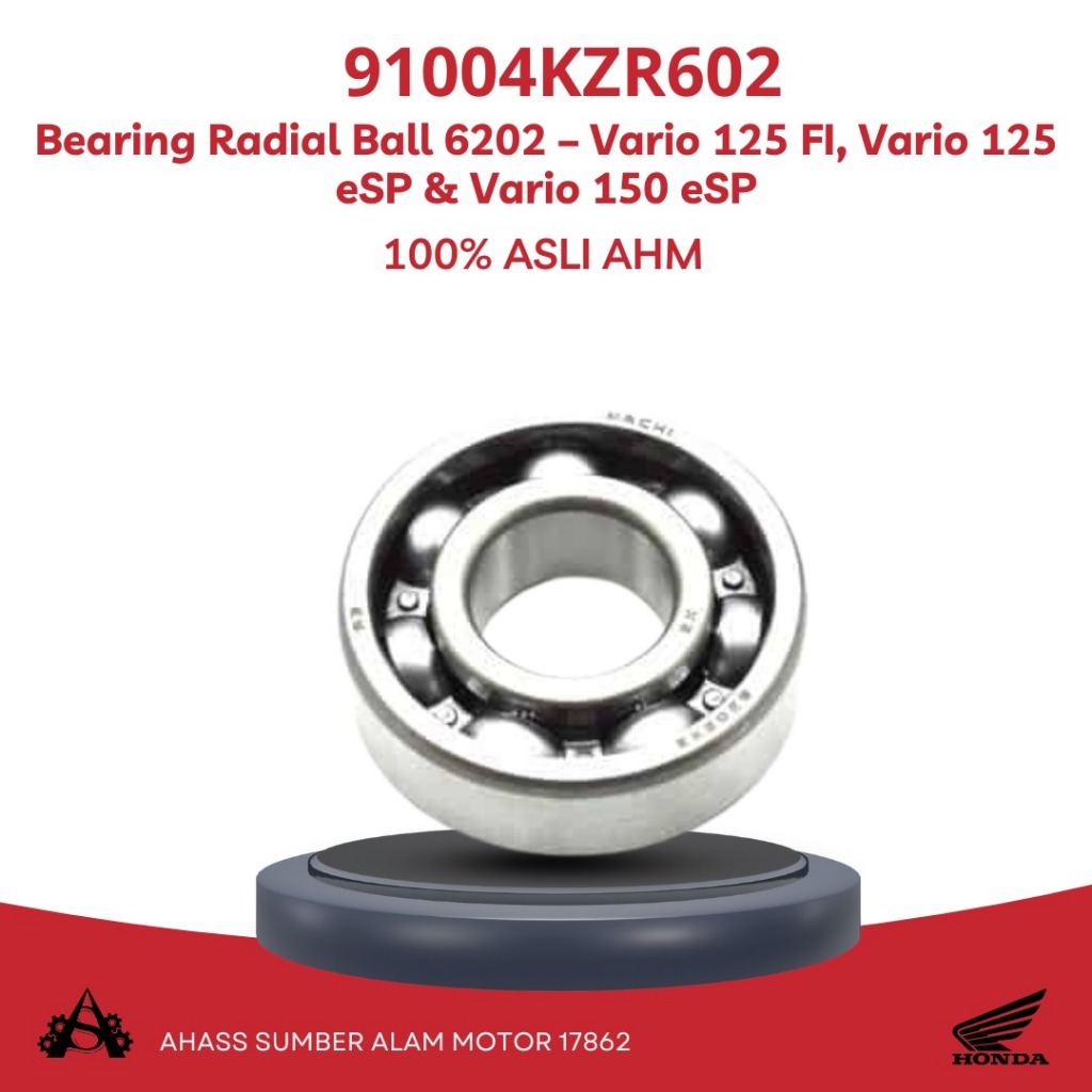 Jual Bearing Radial Ball 6202 – Vario 125 FI, Vario 125 eSP & Vario 150 ...