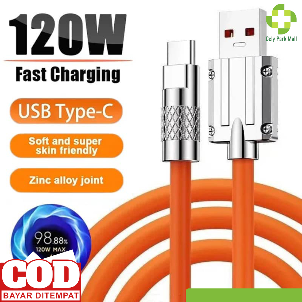Jual KABEL DATA TYPE TIPE C FAST CHARGING 120W MURAH | USB KABEL DATA ...