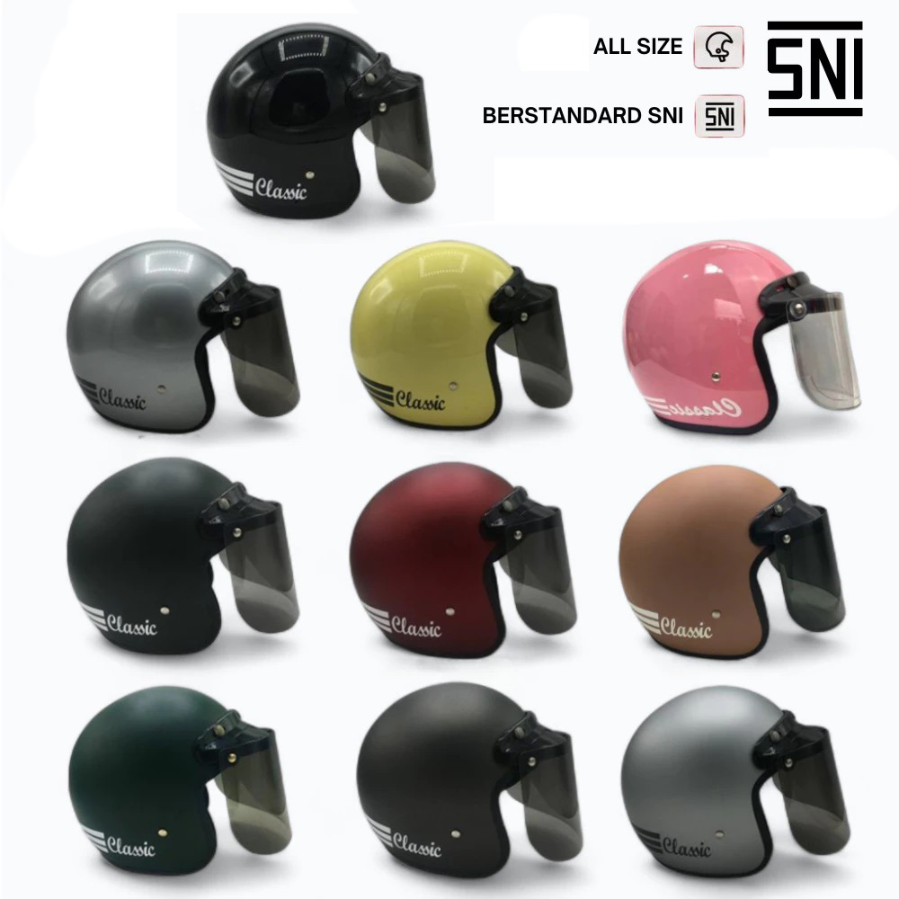 Jual Helm Bogo Classic Dewasa SNI Original 100% Retro - Gaya Klasik ...
