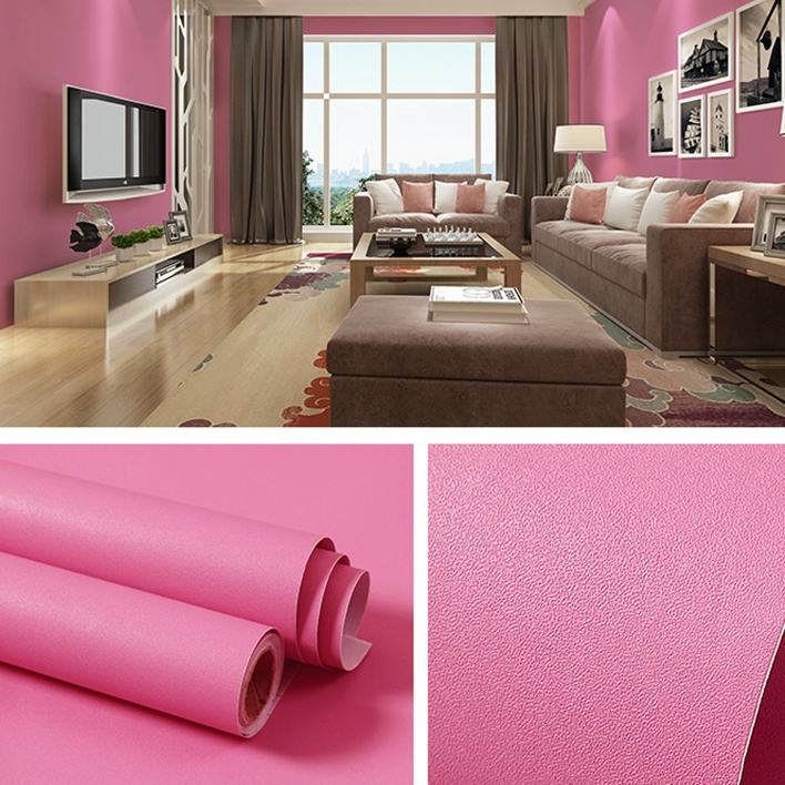 Jual Wallpaper Dinding Polos Pink Fanta Panjang 8Meter x Lebar 45Cm ...